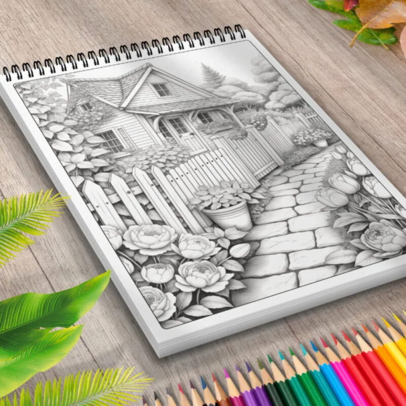 Carte de colorat - Gradina cu Flori - Colorit